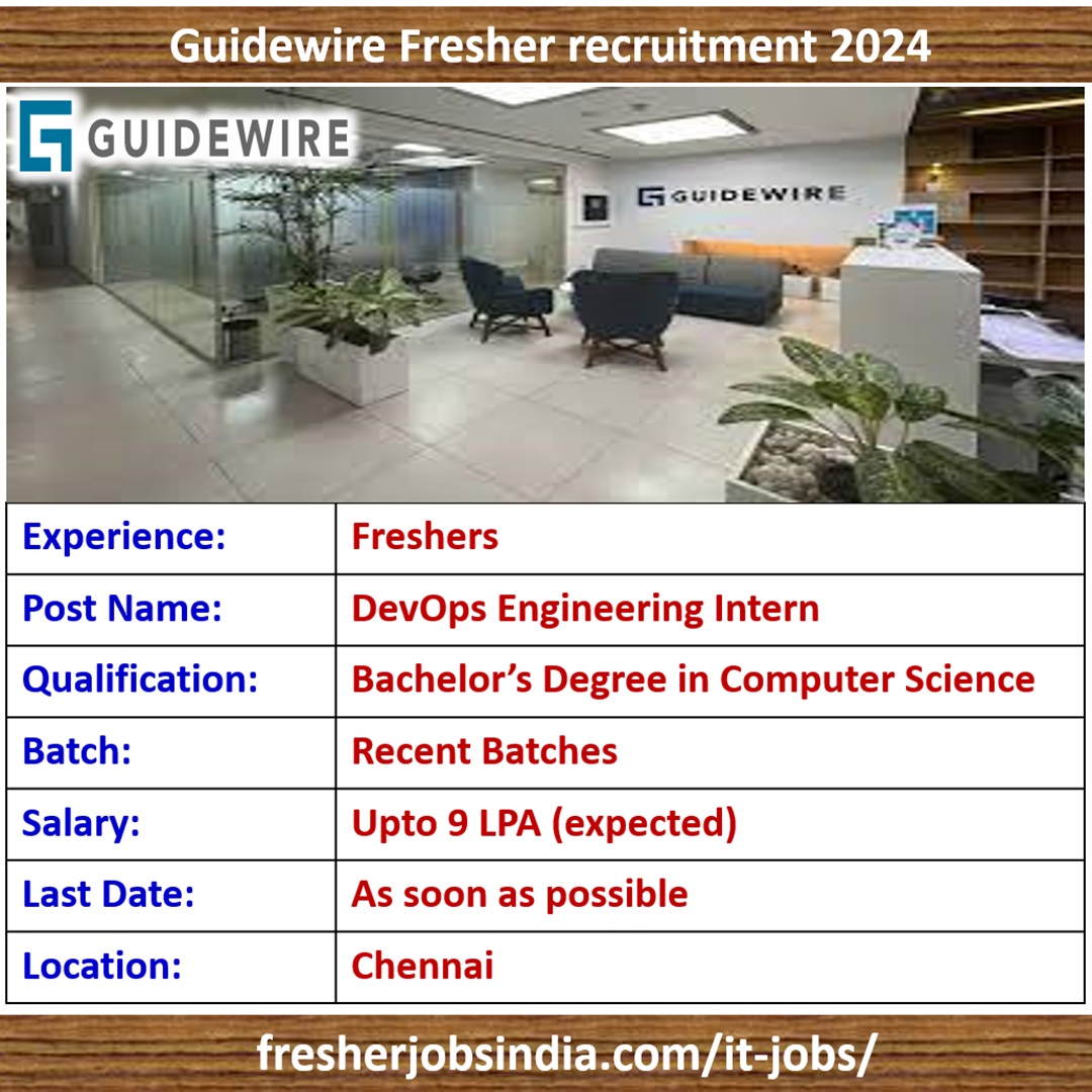 Guidewire Careers 2024 | DevOps Engineering Intern | Chennai